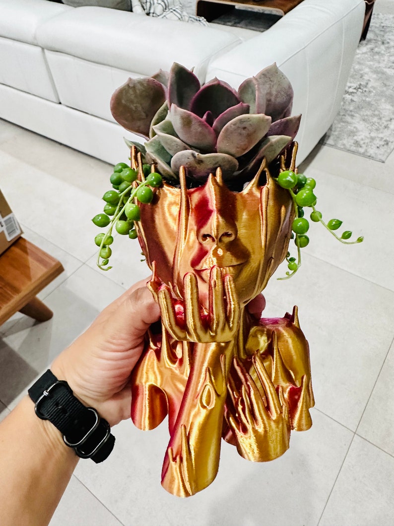 Melting Girl Face Planter - Etsy