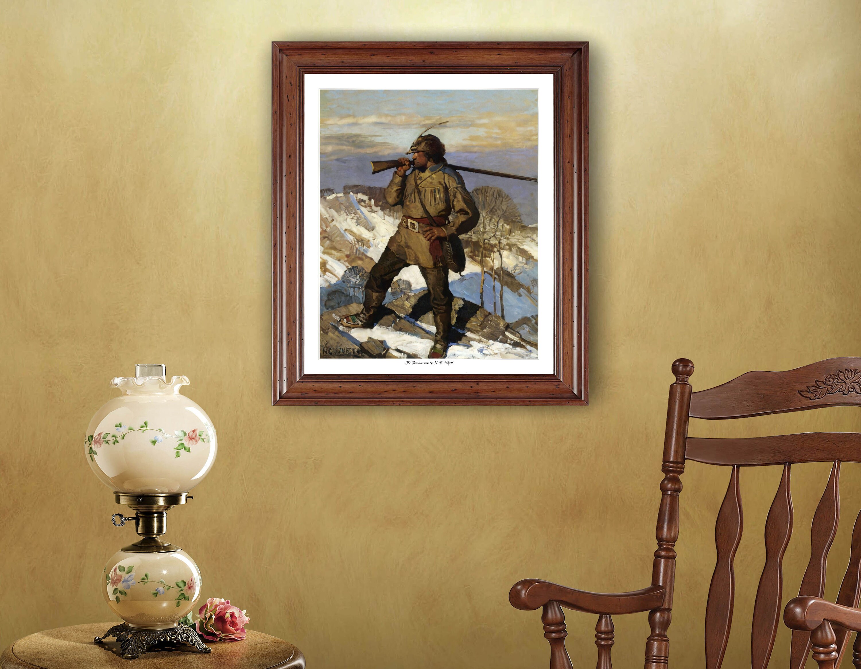 The Frontiersman by N. C. Wyeth; 18x24" Ready-to-frame Print (picture ...