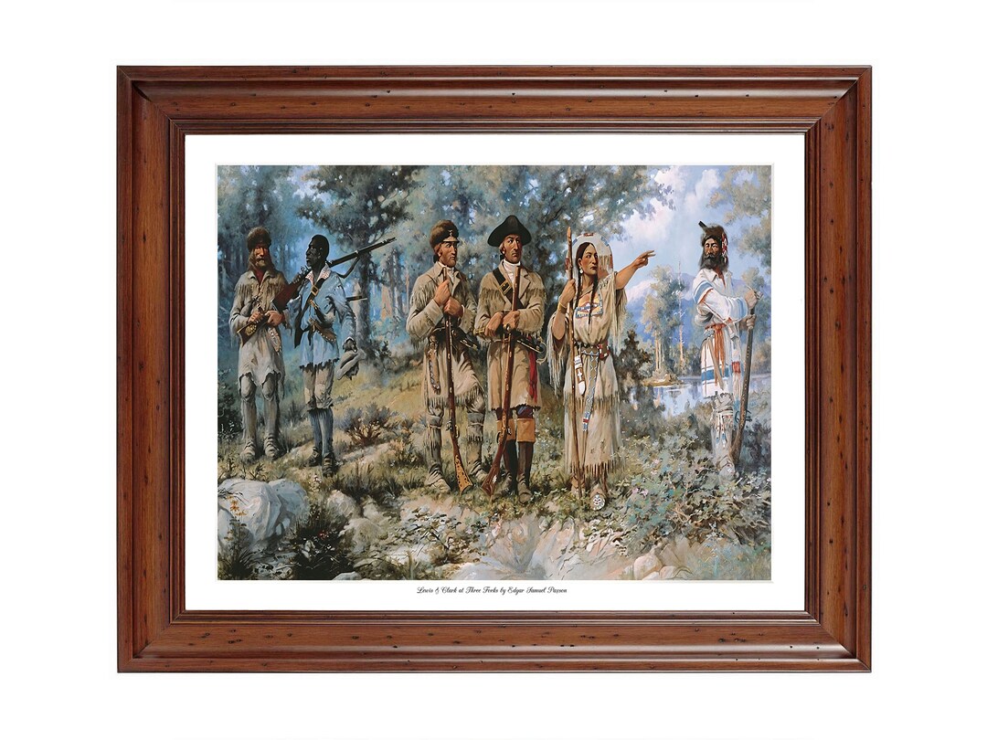 Lewis & Clark at Three Forks by Edgar Samuel Paxson; 18x24" Ready-to ...