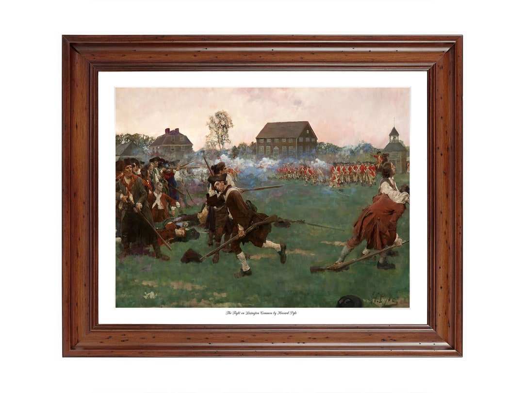 The Fight on Lexington Common by Howard Pyle; 18x24" Ready-to-frame ...