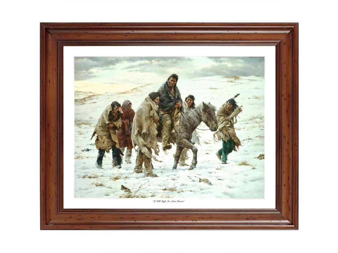 Nez Perce Chief Joseph - I Will Fight No More Forever; 18x24" Ready-to ...