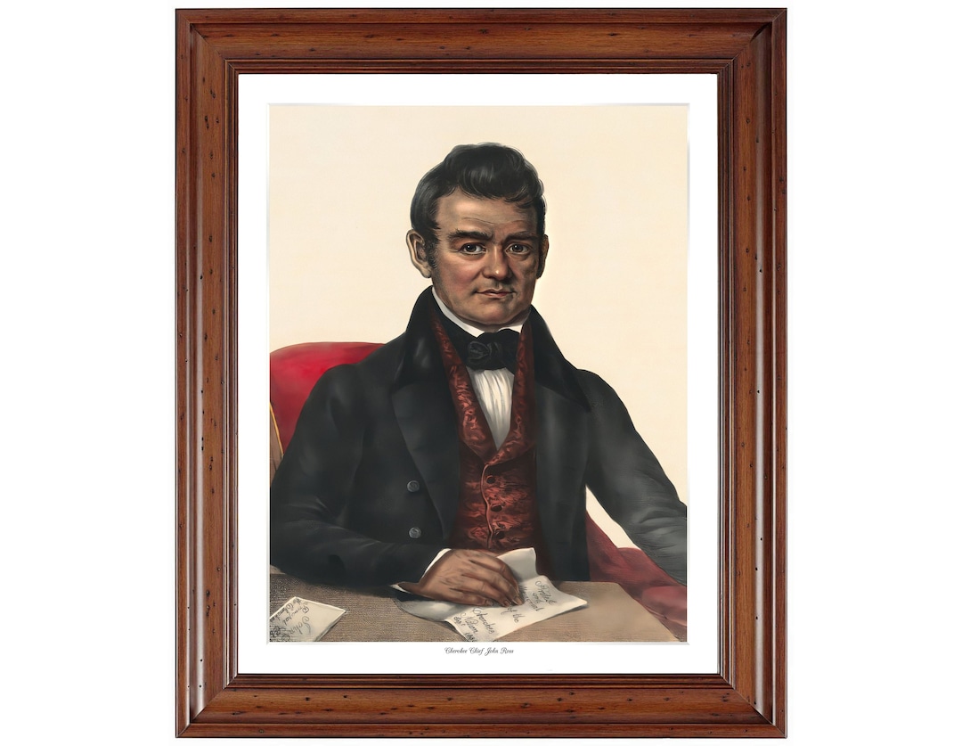 Cherokee Chief John Ross; 18x24" Ready-to-frame Print (picture Frame ...