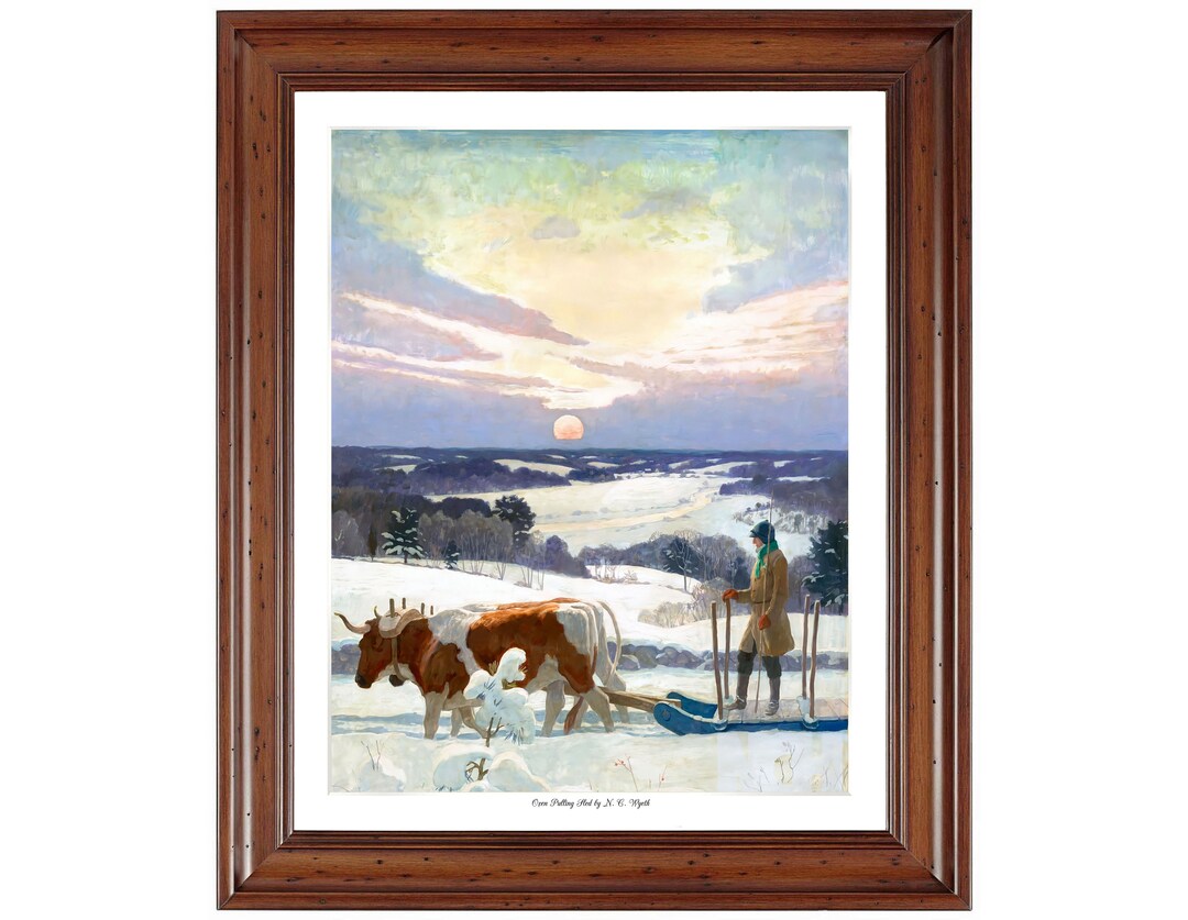 The Wood Sled by N. C. Wyeth; 18x24" Ready-to-frame Print (picture ...
