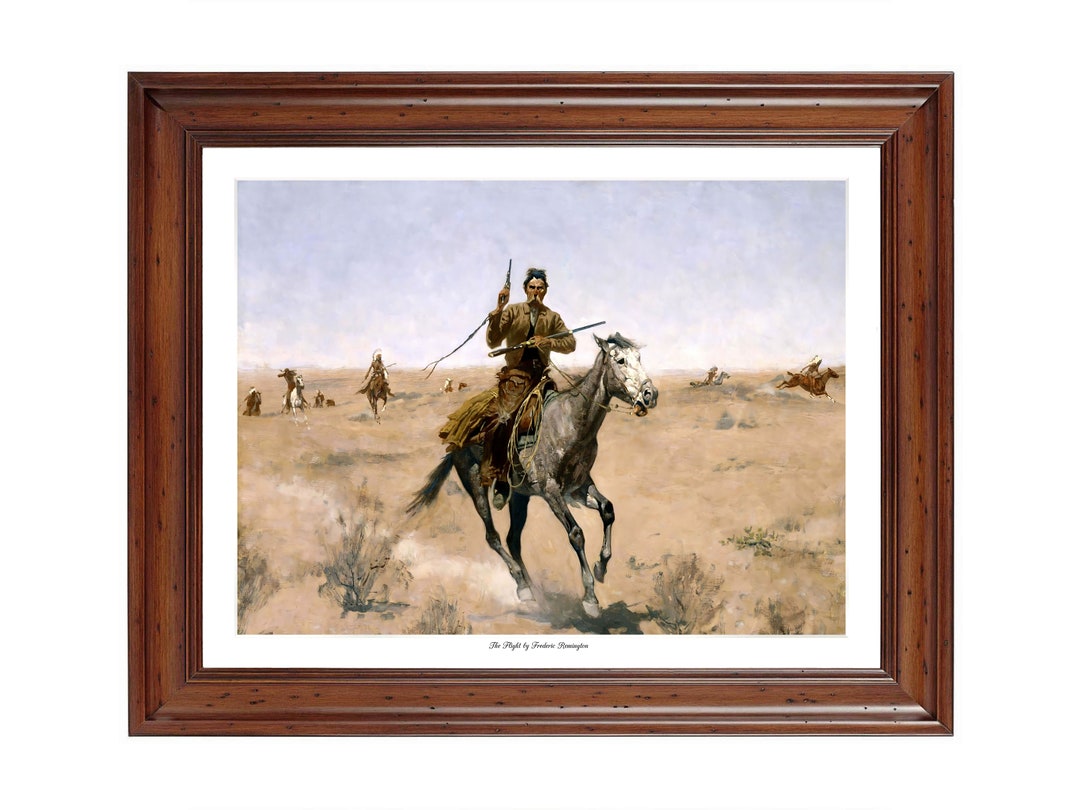 The Flight by Frederic Remington; 18x24" Ready-to-frame Print (picture ...