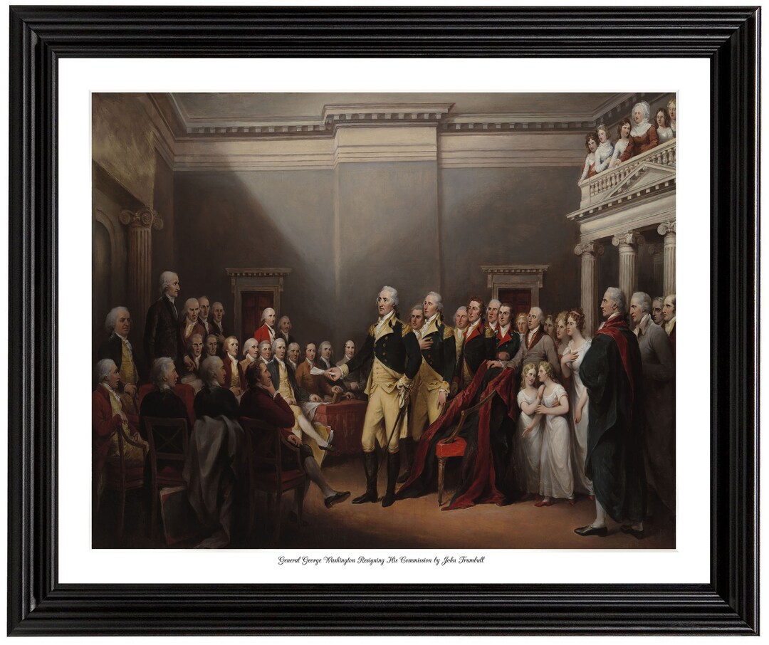 General George Washington Resigning His Commission by John - Etsy