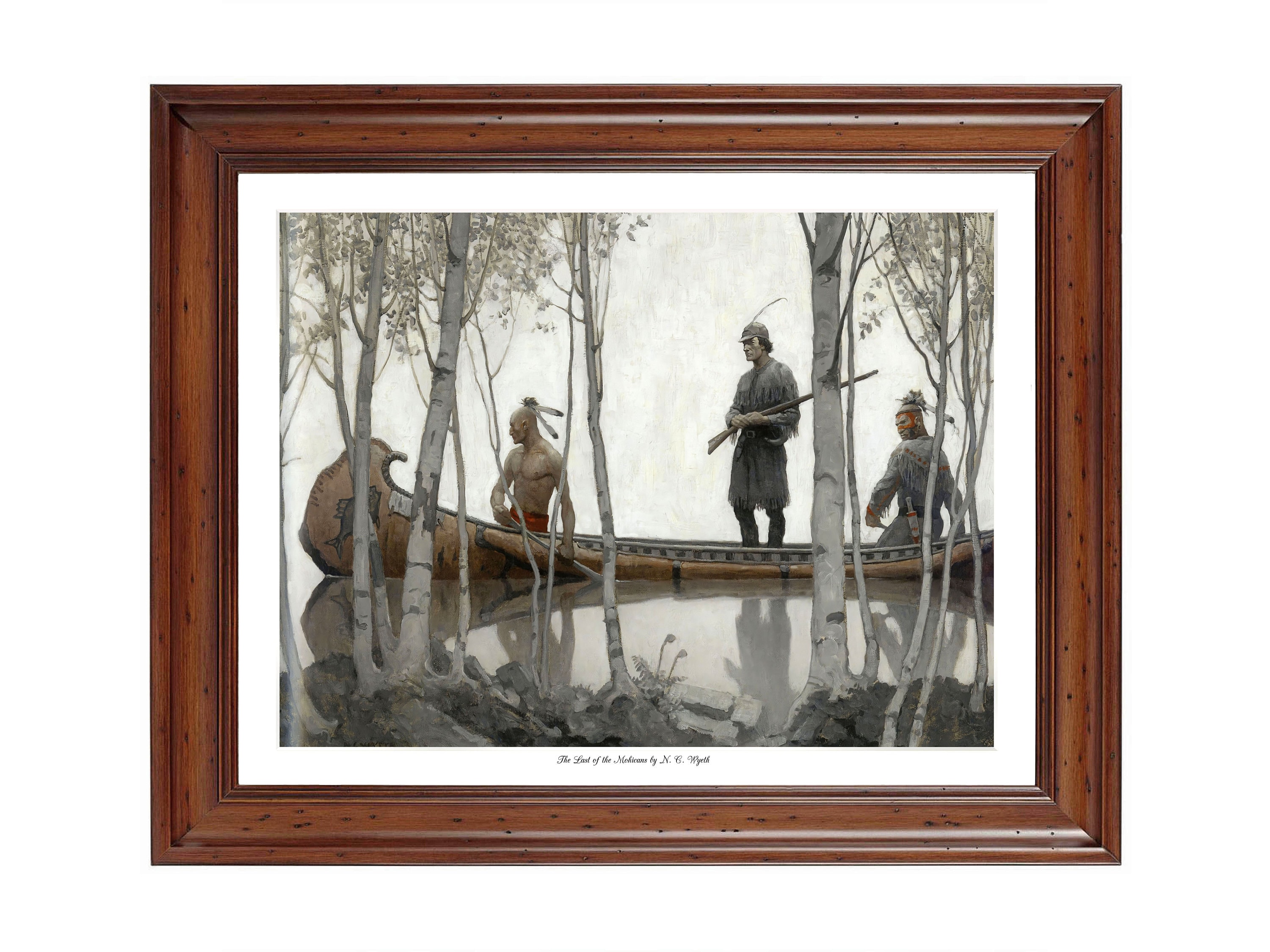 The Last of the Mohicans by N. C. Wyeth; 18x24" Ready-to-frame Print ...