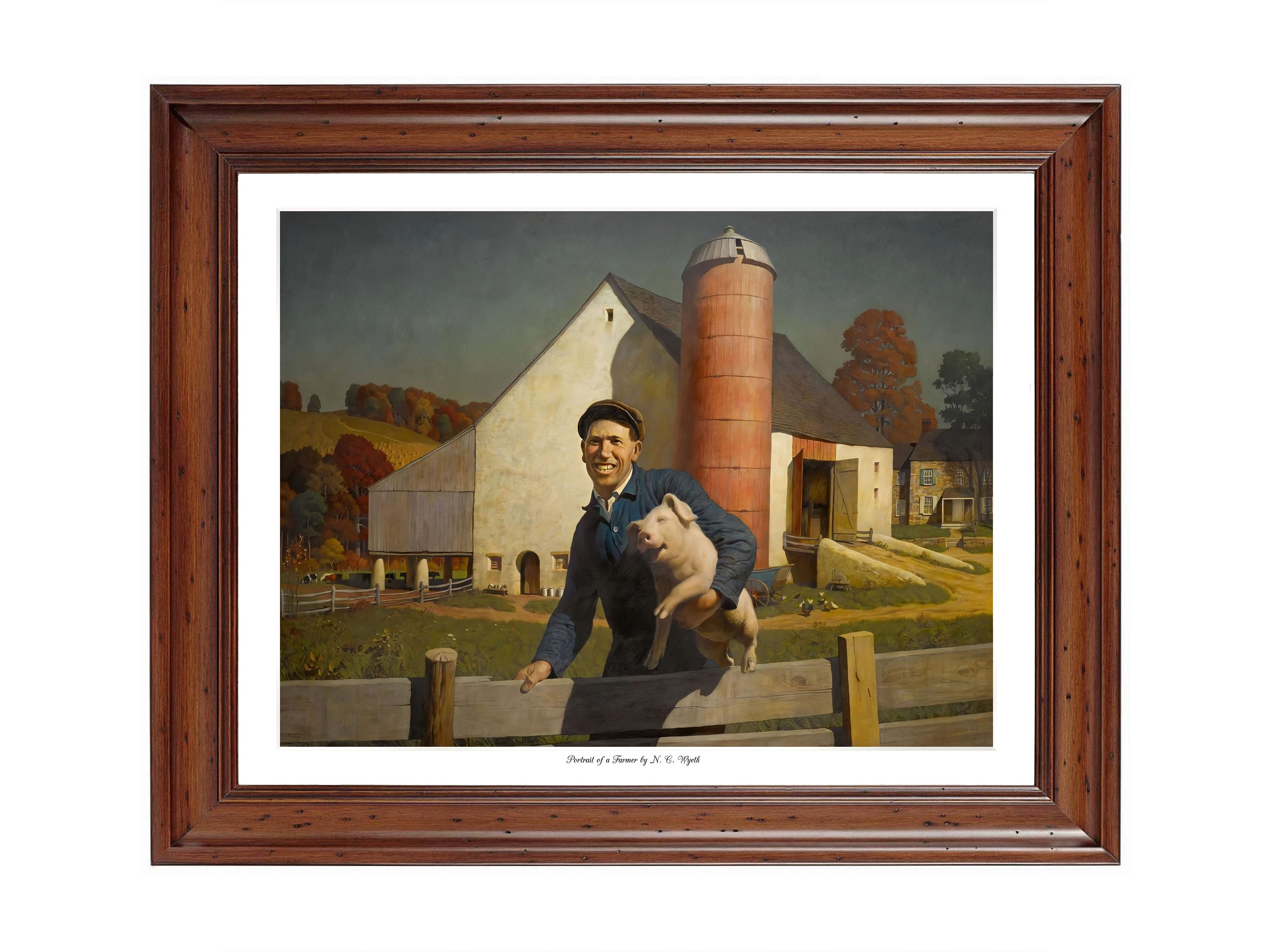 Portrait of a Farmer by N. C. Wyeth; 18x24" Ready-to-frame Print ...