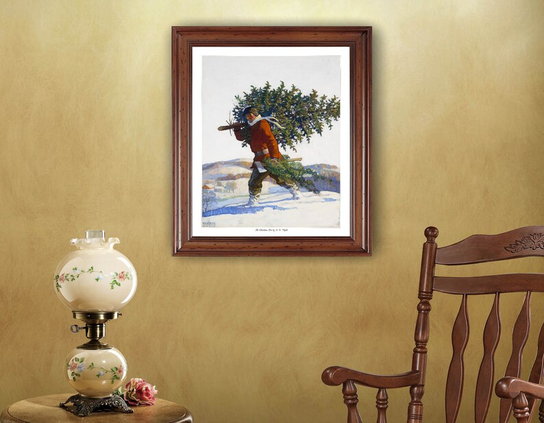 The Christmas Tree by N. C. Wyeth; 18x24" Ready-to-frame Print (picture ...