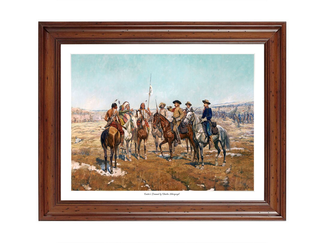 Custer's Demand by Charles Schreyvogel; 18x24" Ready-to-frame Print ...