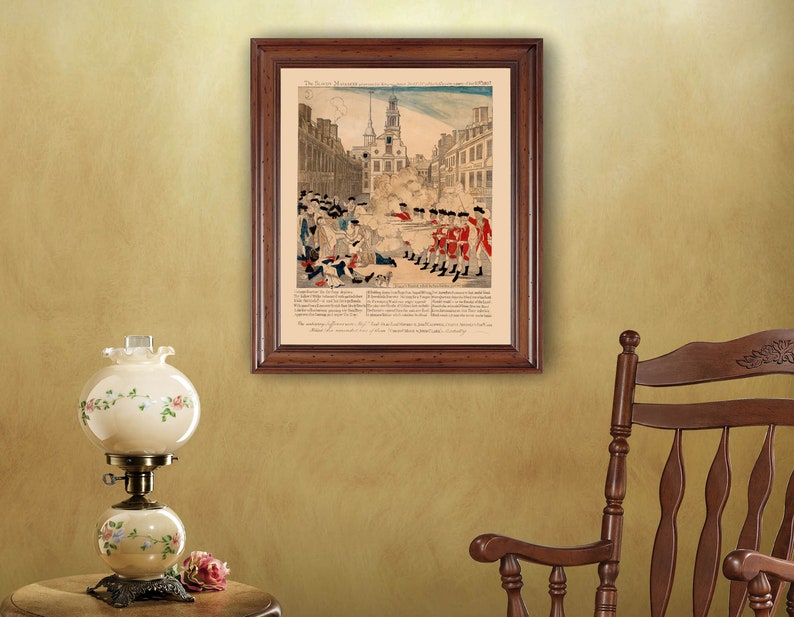 Boston Massacre of 1770; 18x24" Ready-to-frame Print (picture Frame Not ...