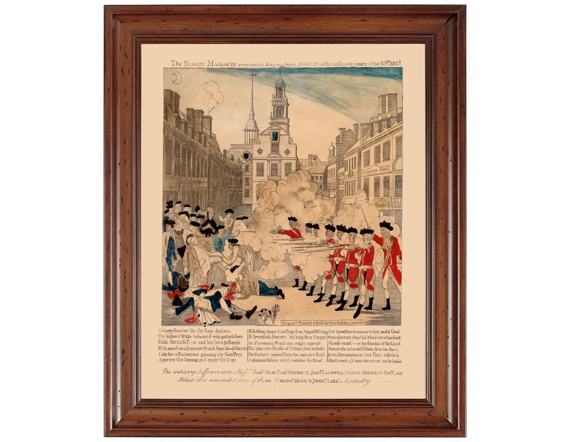 Boston Massacre of 1770; 18x24" Ready-to-frame Print (picture Frame Not ...