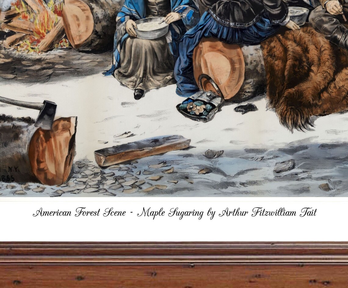 American Forest Scene - Maple Sugaring by Arthur Fitzwilliam Tait ...