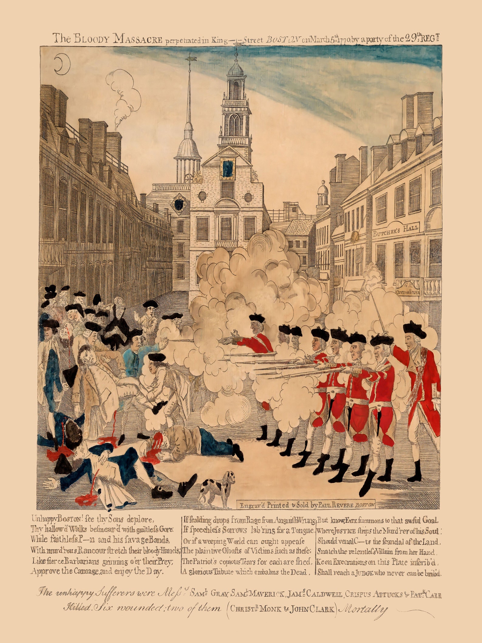 Boston Massacre of 1770; 18x24" Ready-to-frame Print (picture Frame Not ...