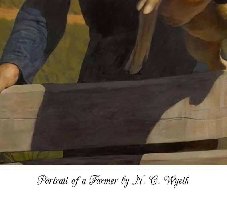 Portrait of a Farmer by N. C. Wyeth; 18x24" Ready-to-frame Print ...