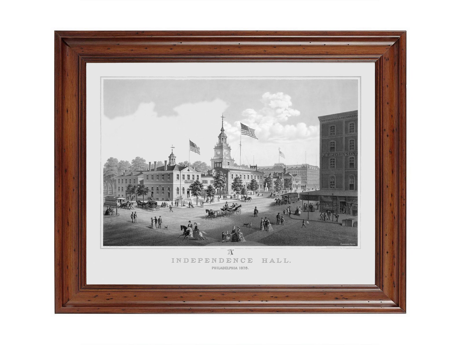 Independence Hall in 1876; 18x24" Ready-to-frame Print (picture Frame ...