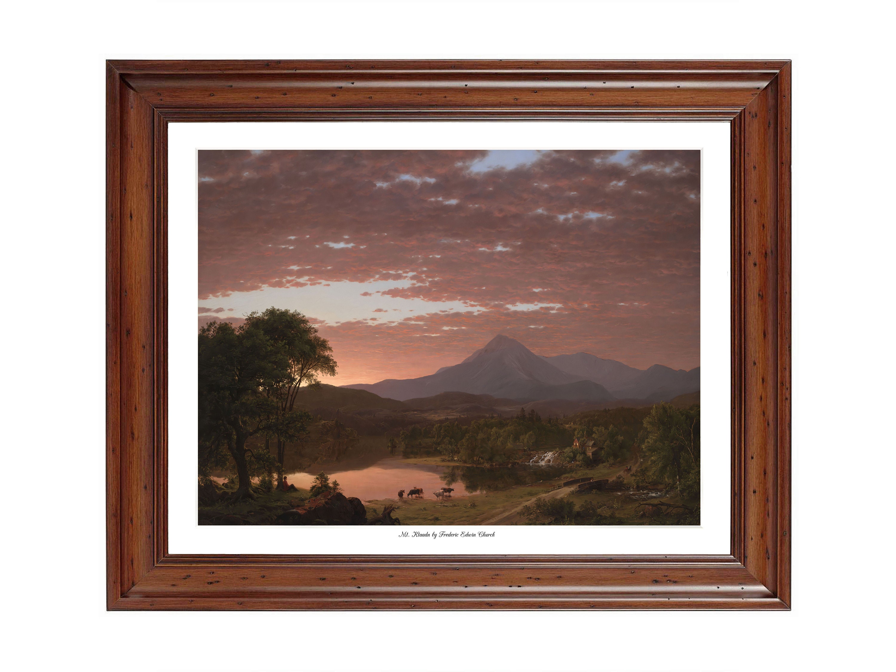 Mt. Ktaadn by Frederic Edwin Church 18x24 Ready-to-frame Print picture ...