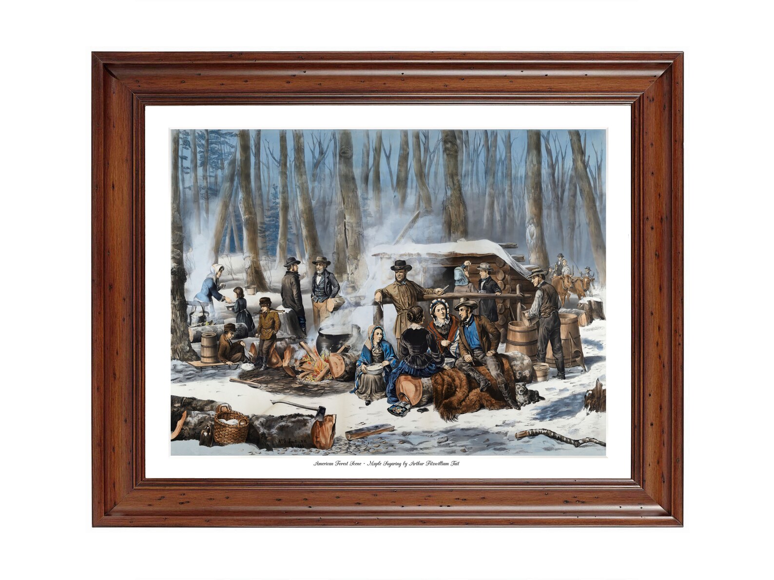 American Forest Scene - Maple Sugaring by Arthur Fitzwilliam Tait ...