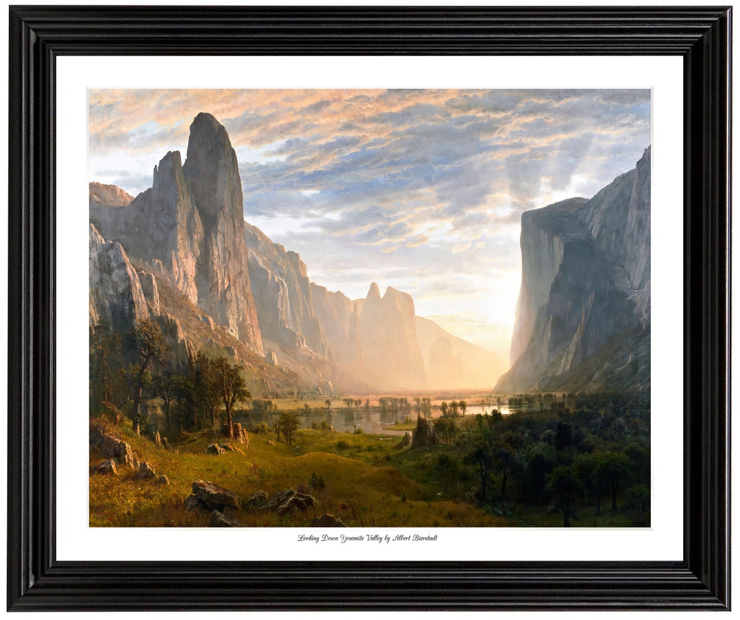 Looking Down Yosemite Valley by Albert Bierstadt 18x24 - Etsy