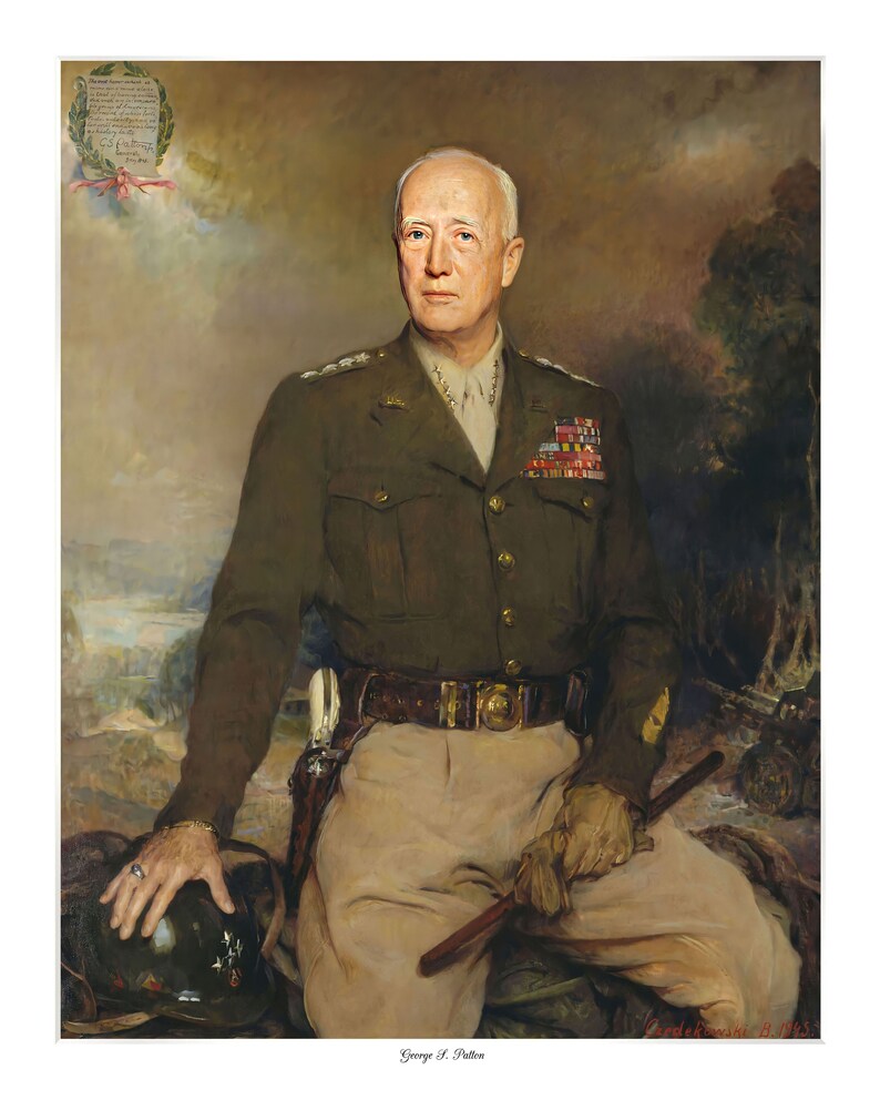 George S. Patton; 18x24" Ready-to-frame Print (picture Frame Not ...