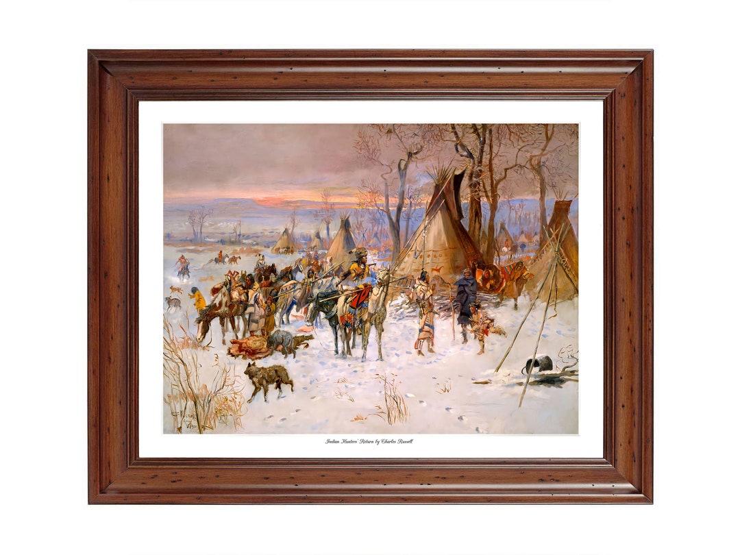 Indian Hunters' Return by Charles Russell; 18x24" Ready-to-frame Print ...
