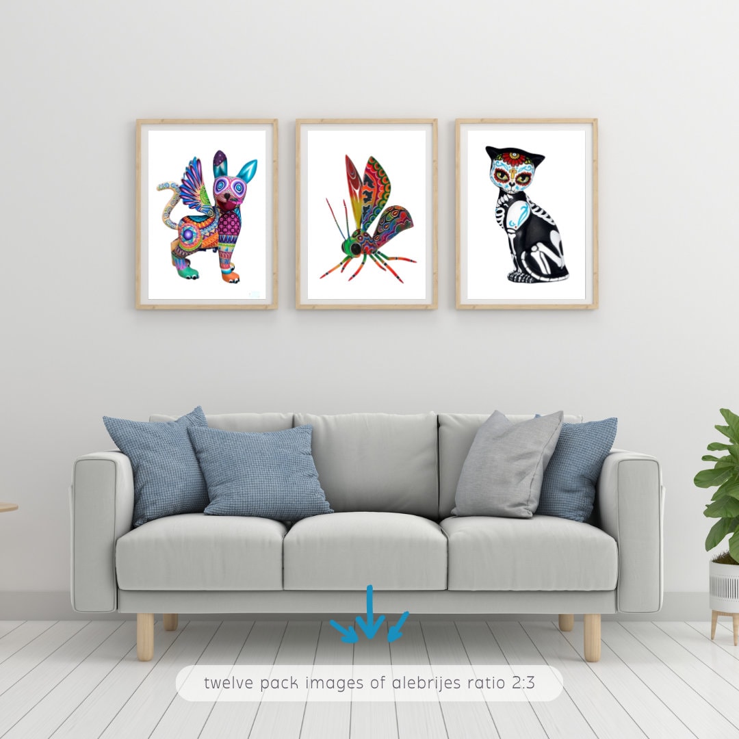Alebrije Wall Art Twelve Pack Image, Wall Decoration, Alebrije Art With ...