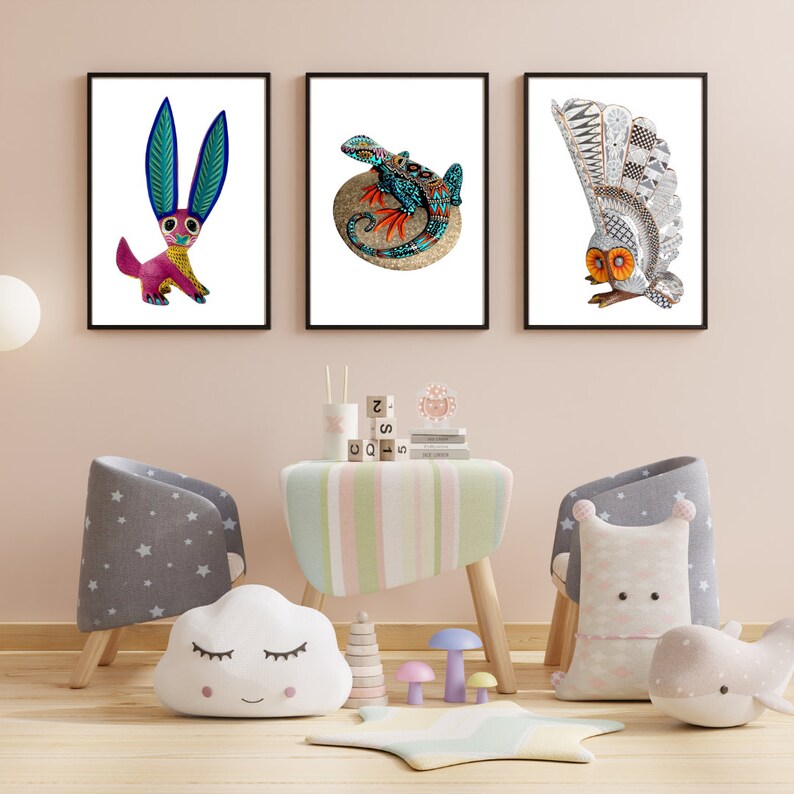 Alebrije Wall Art Twelve Pack Image, Wall Decoration, Alebrije Art With ...