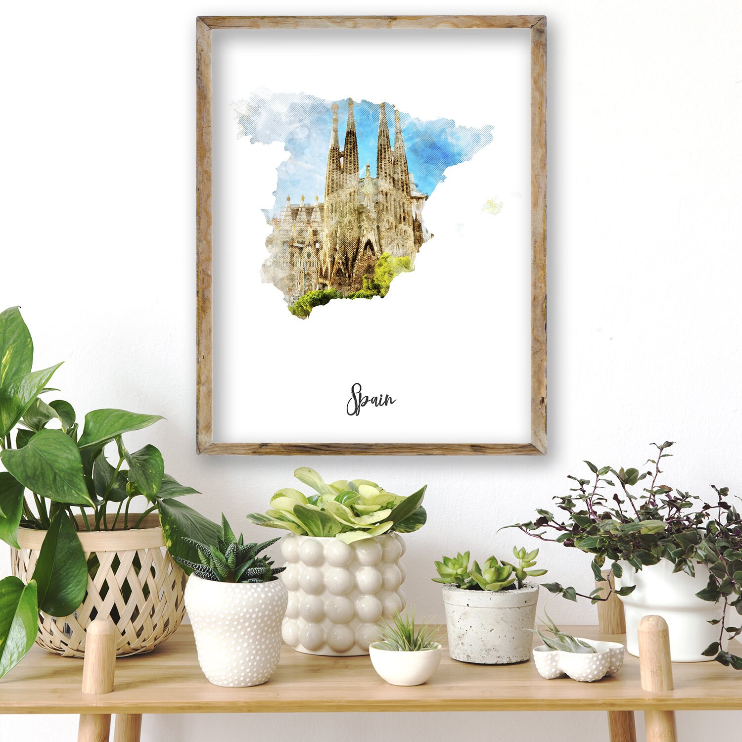 Spain Watercolor Map Digital Download, State Map, Country Map, Map ...