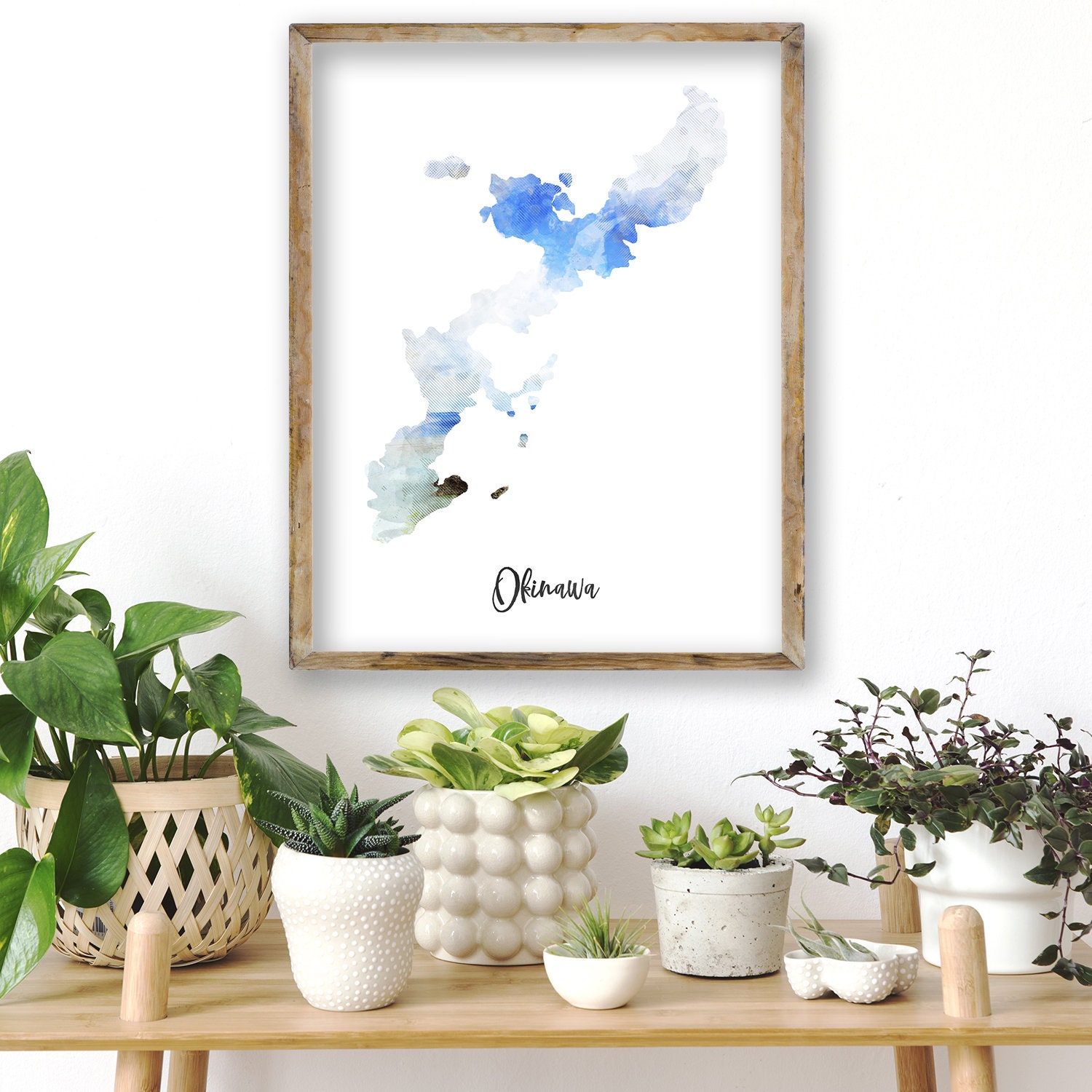 Okinawa Watercolor Map Digital Download, State Map, Country Map, Map ...