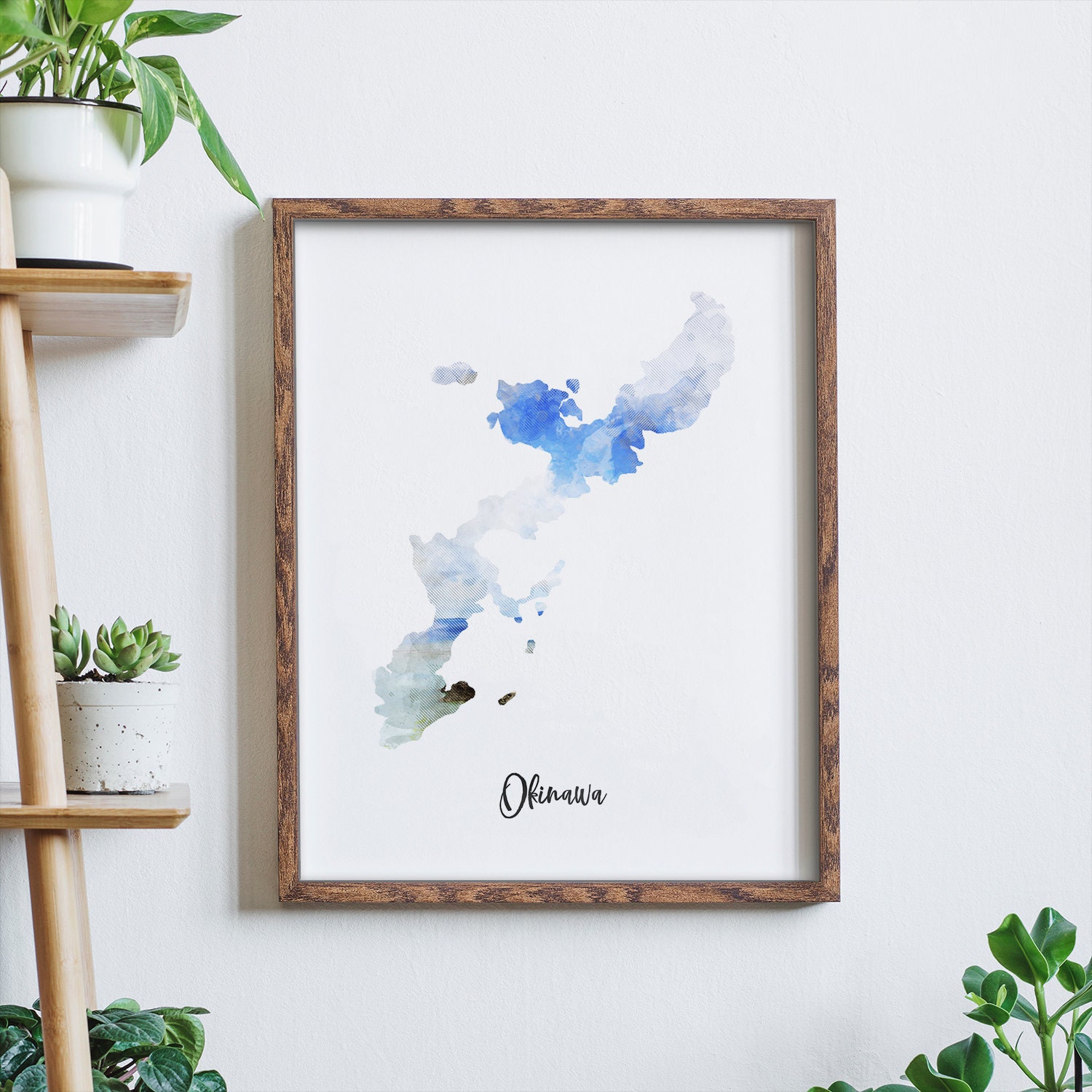Okinawa Watercolor Map Digital Download, State Map, Country Map, Map ...