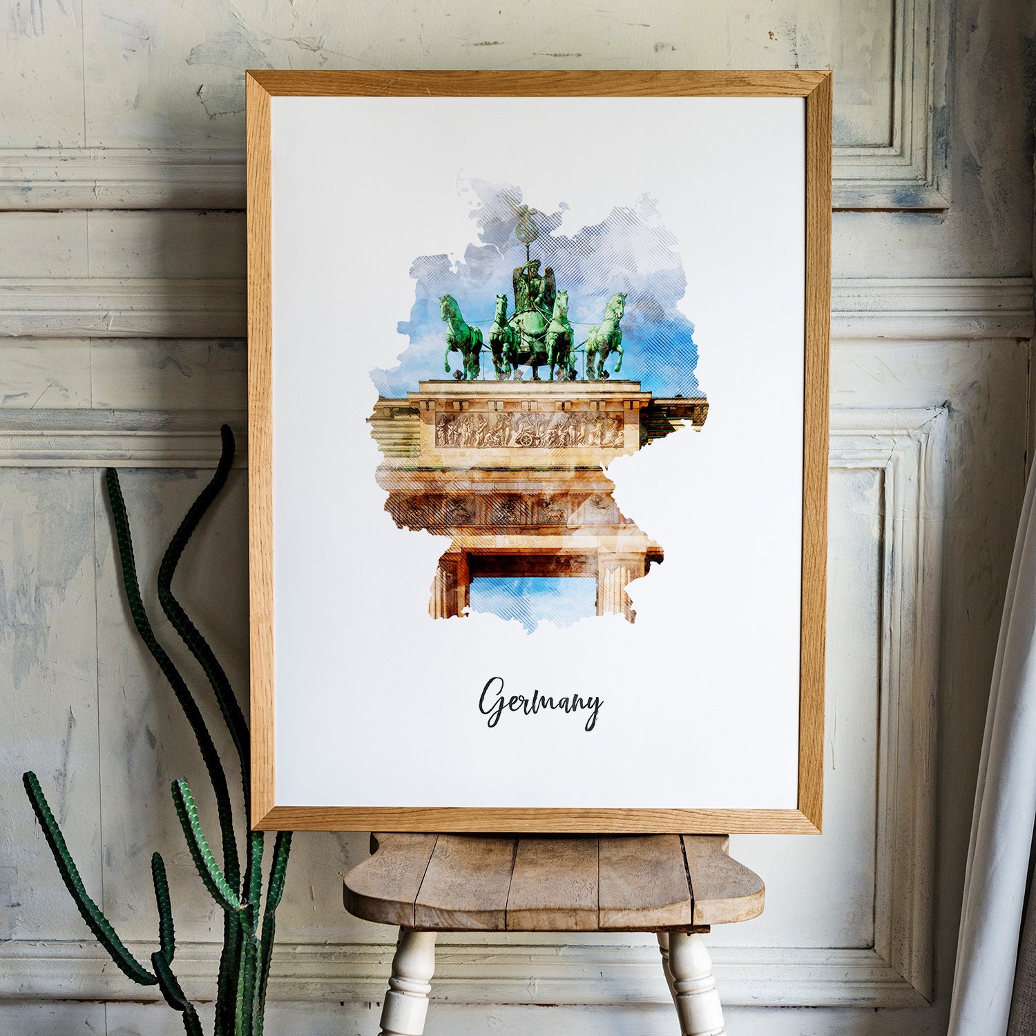 Germany Watercolor Map Digital Download, State Map, Country Map, Map ...