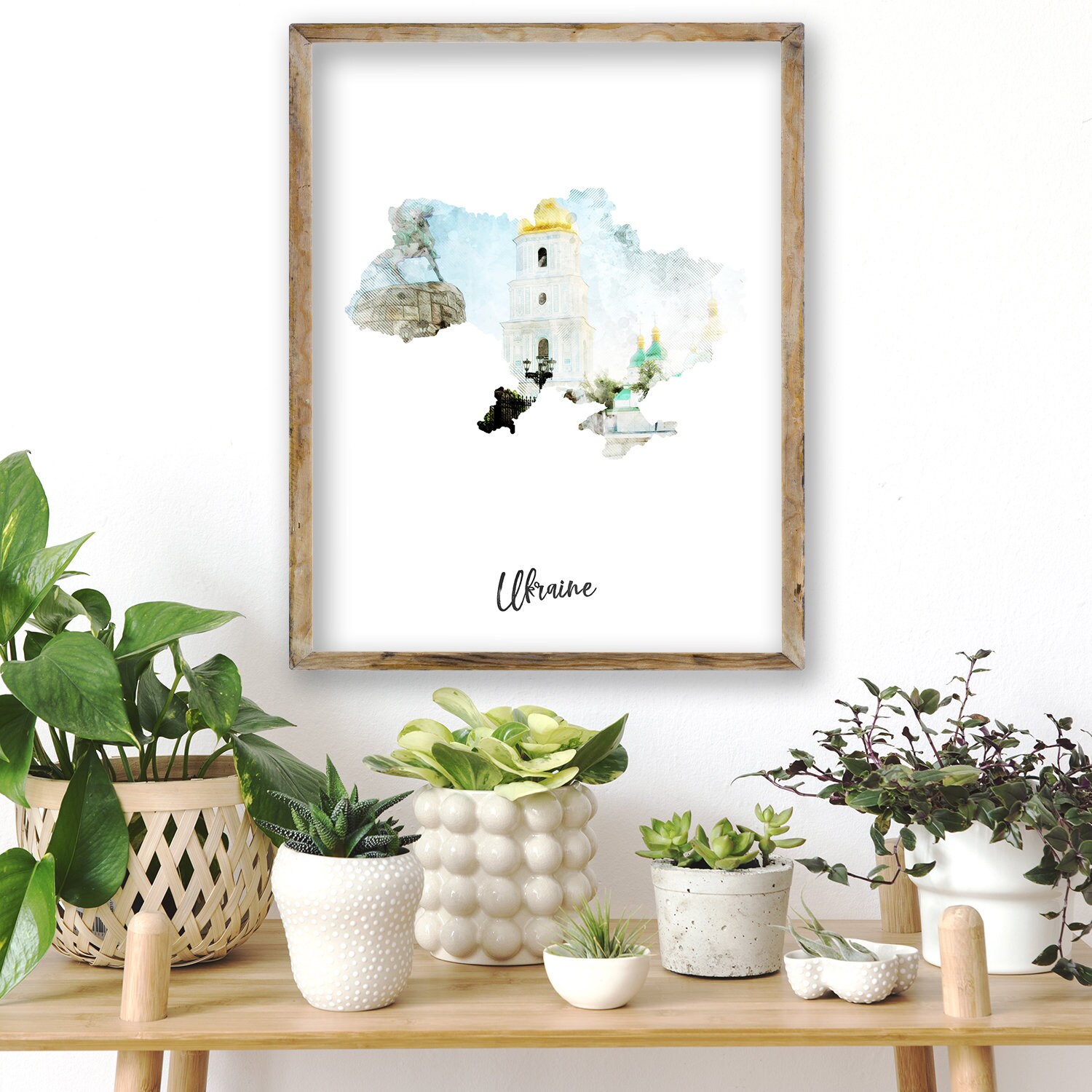 Ukraine Watercolor Map Digital Download, State Map, Country Map, Map ...