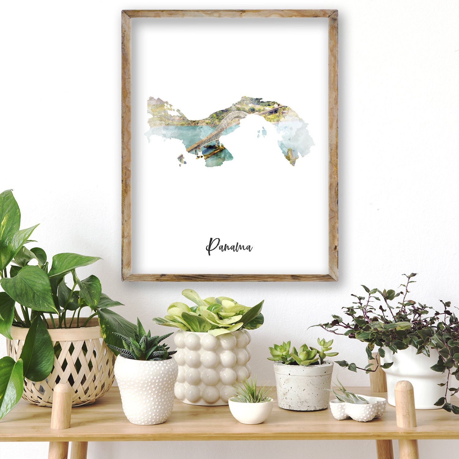 Panama Watercolor Map Digital Download, State Map, Country Map, Map ...