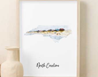 Printable North Carolina State Art Print 8x10 Digital Wall Art Gift - Etsy