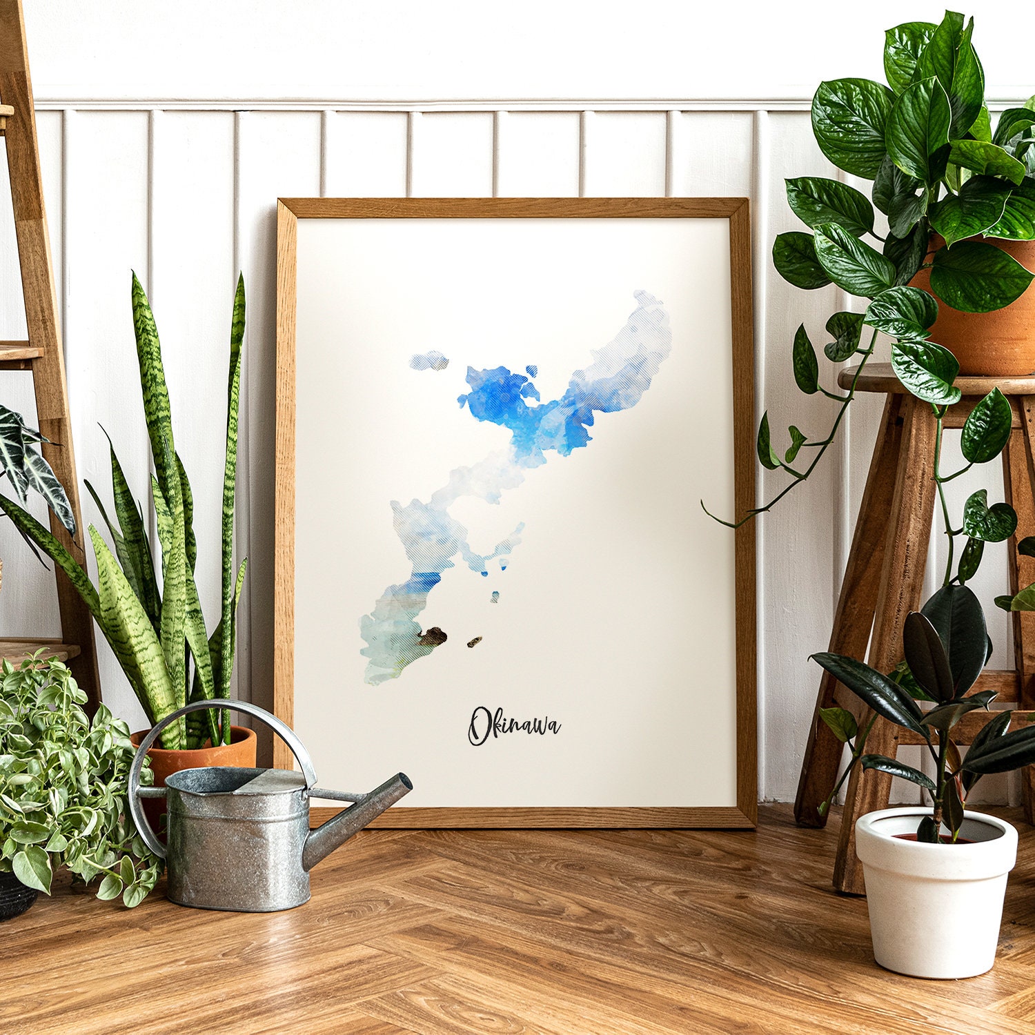 Okinawa Watercolor Map Digital Download, State Map, Country Map, Map ...