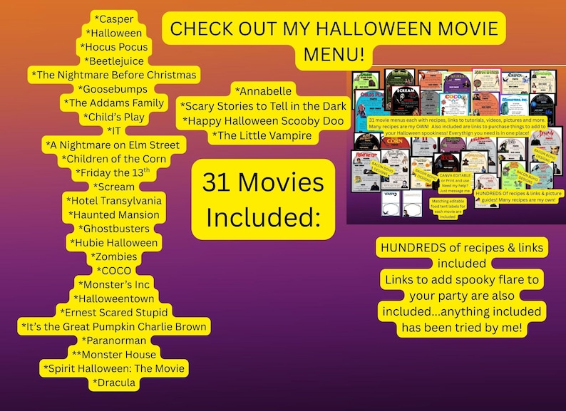 62 Editable Dinner and a Movie Night Menus, Mystery Movie Night Ideas ...