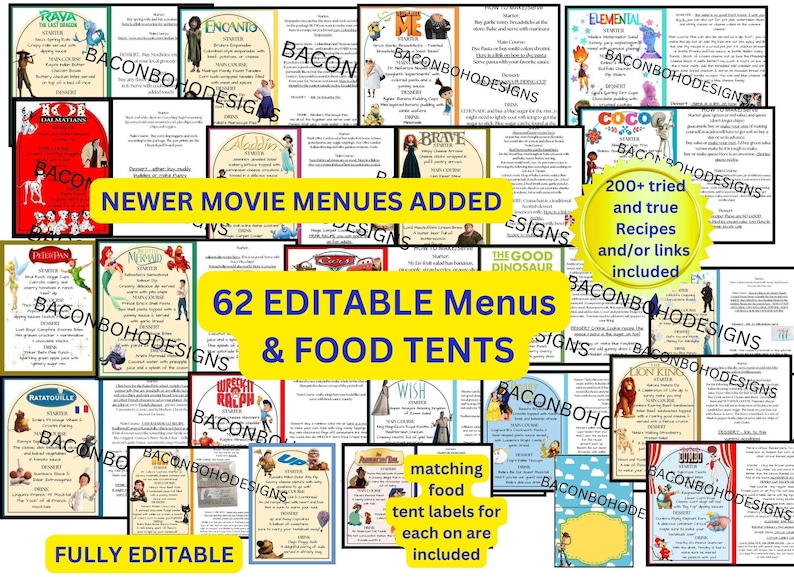 62 Editable Dinner and a Movie Night Menus, Mystery Movie Night Ideas ...