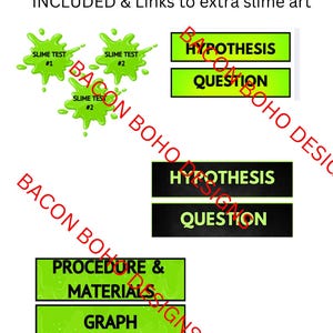 Editable/printable Slime Science Fair Project, Ready-to-go Science Fair ...