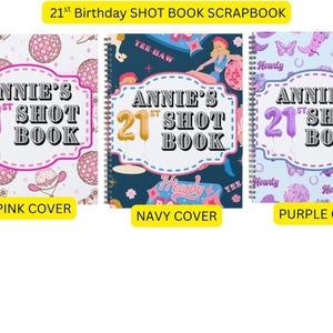 21 Birthday Shot Book Template - Etsy