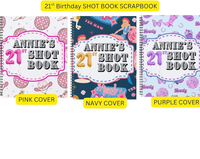 21st Birthday Shot Book Template - Etsy