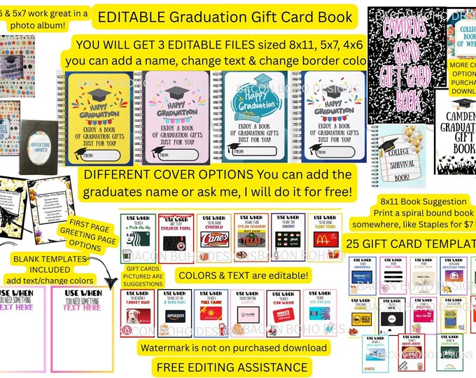 Graduation Gift Card Book College Survival Book College Gift Card Book ...