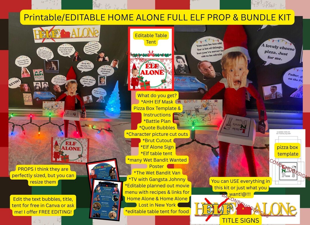 Printable/editable Home Alone ELF, Home Alone Elf Setup, Home Alone Elf ...