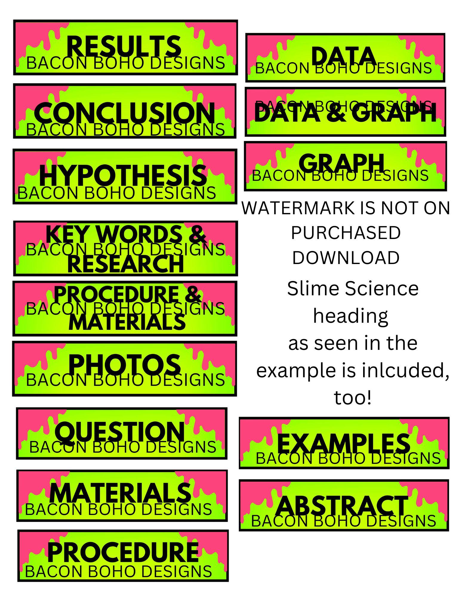 Slime Science Project, Science Fair Project, Kid Science Project ...