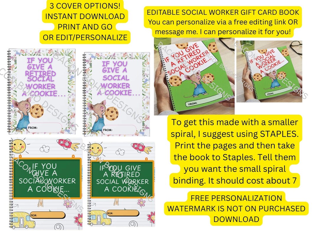Editable If You Give A Social Worker a Cookie, If You Give a Give a ...