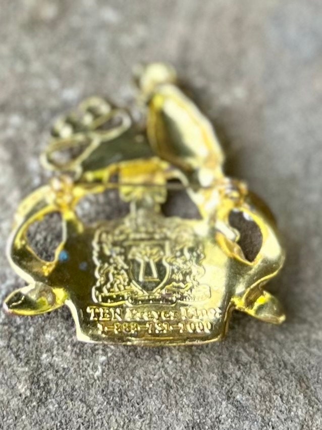 TBN Ten Prayer Lion Jeweled Crown Brooch Pin - Etsy