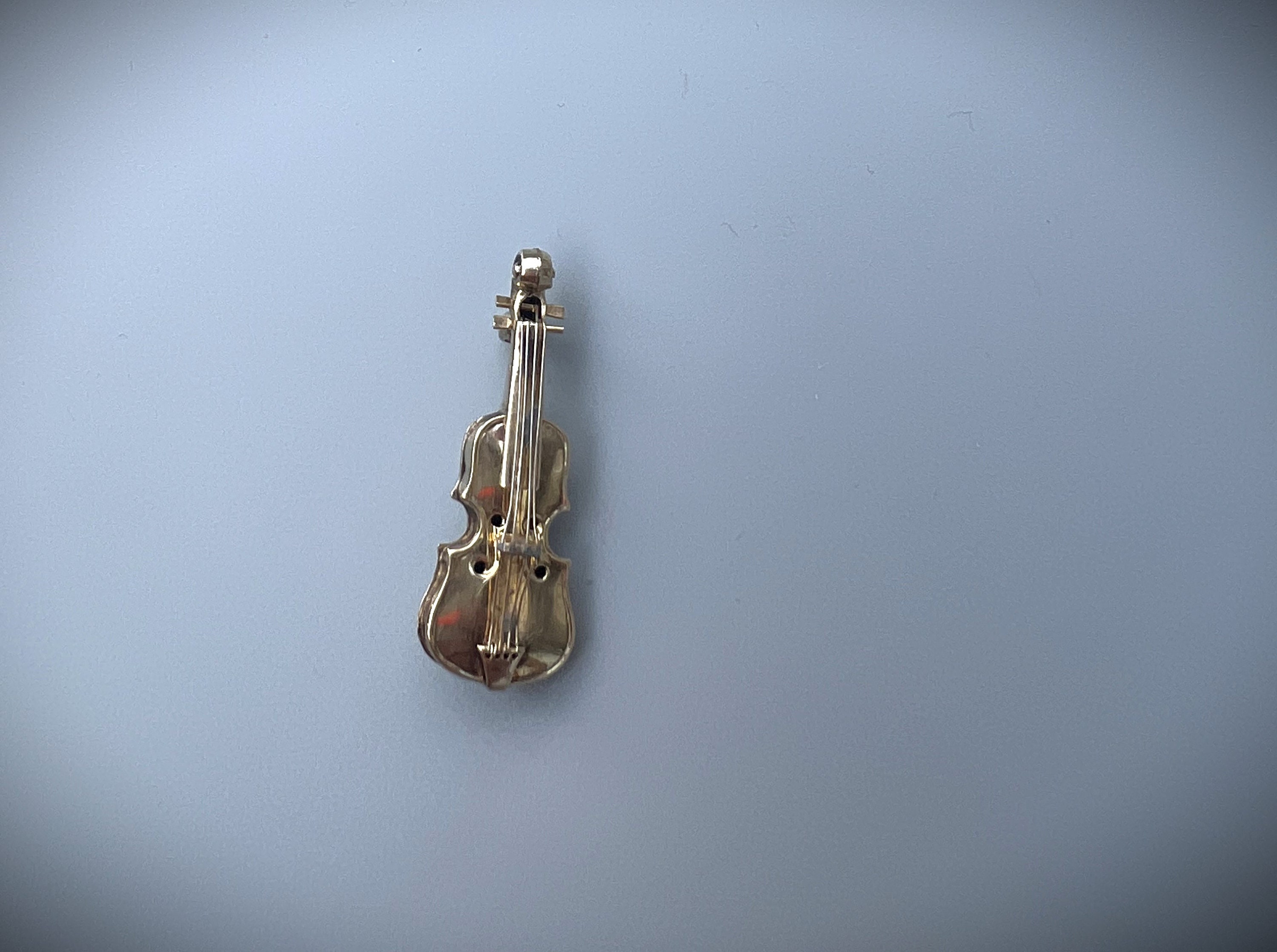 Unique Violin Pin Gold Toned - Etsy
