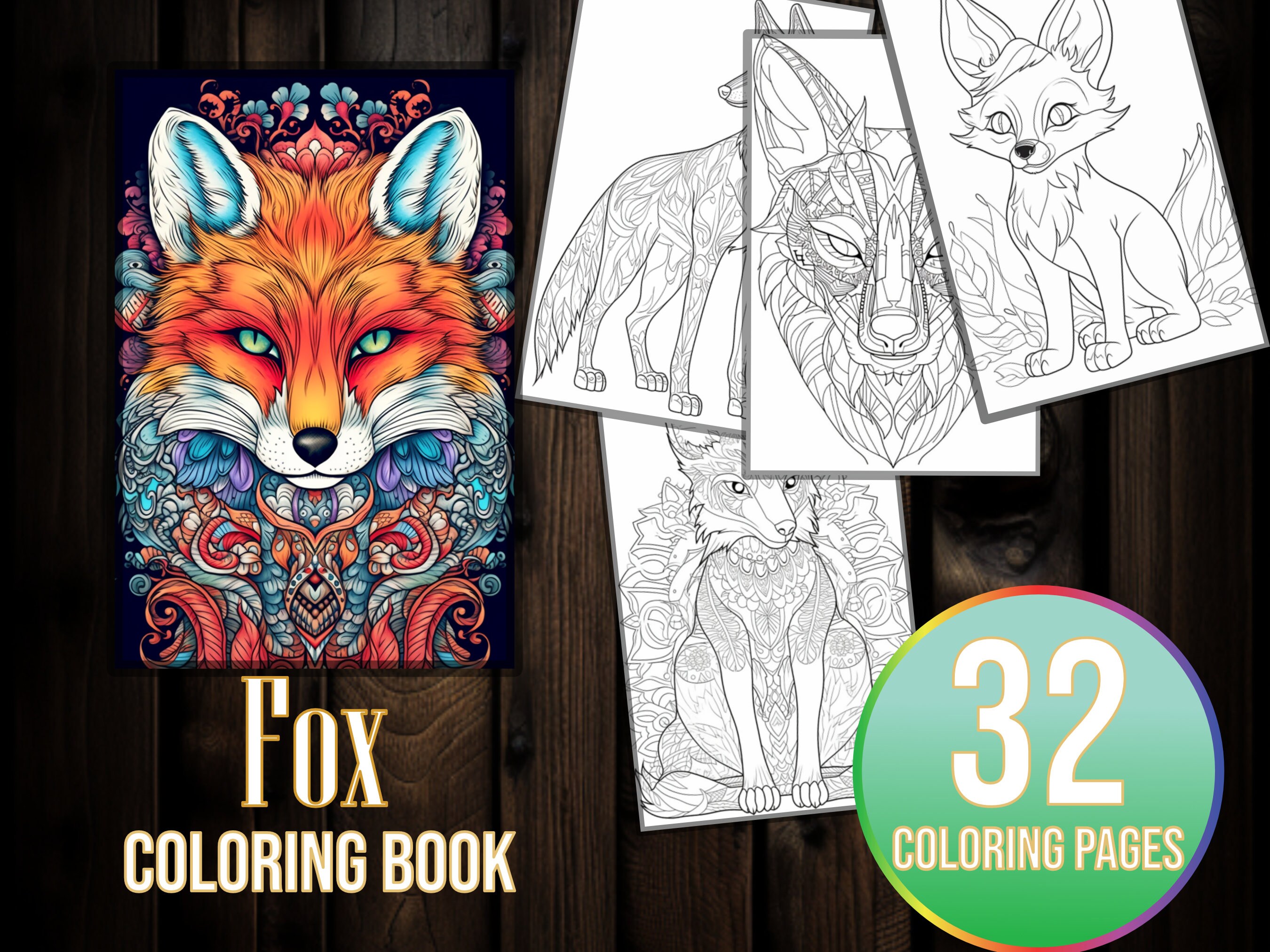 Fox Mandala Coloring Page - Direct Download, Printable File, Coloring ...