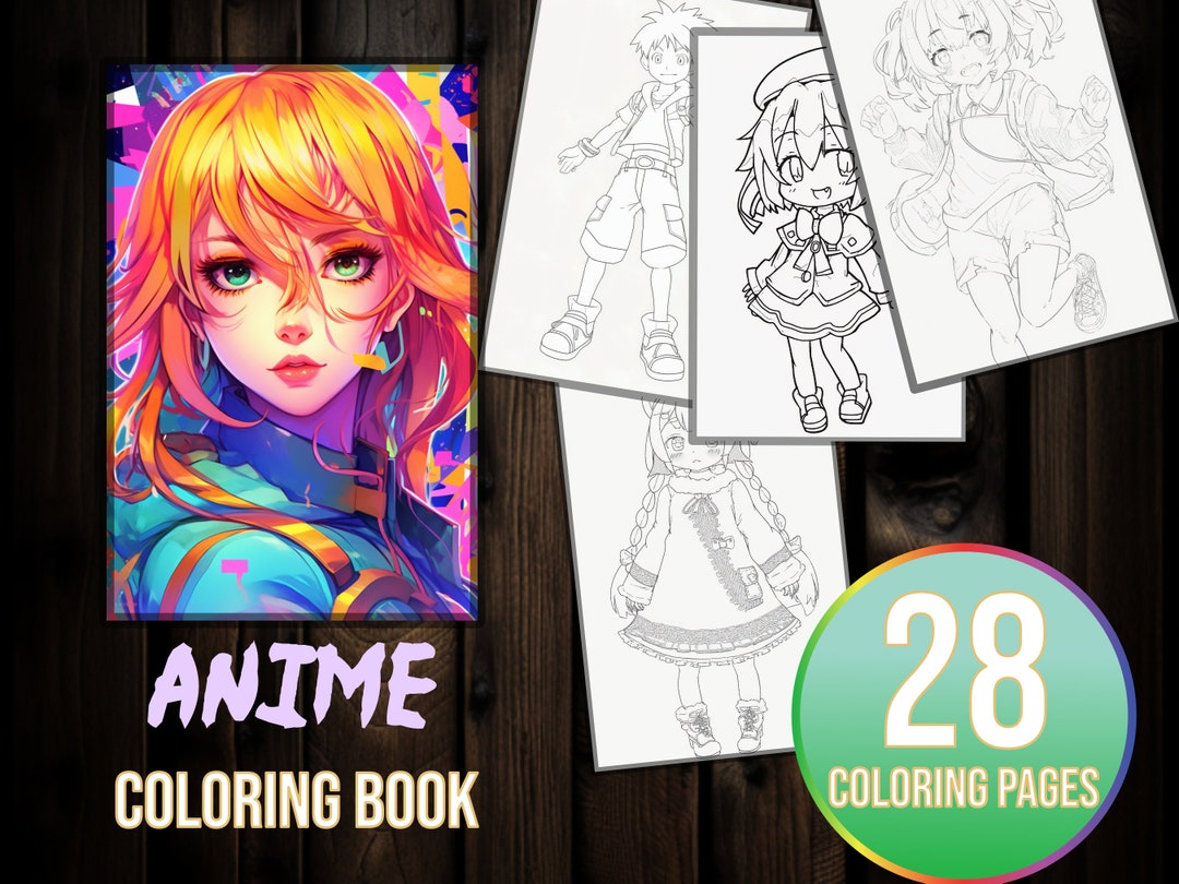 Anime Coloring Pages | Printable Coloring Book | 28 Anime Coloring ...