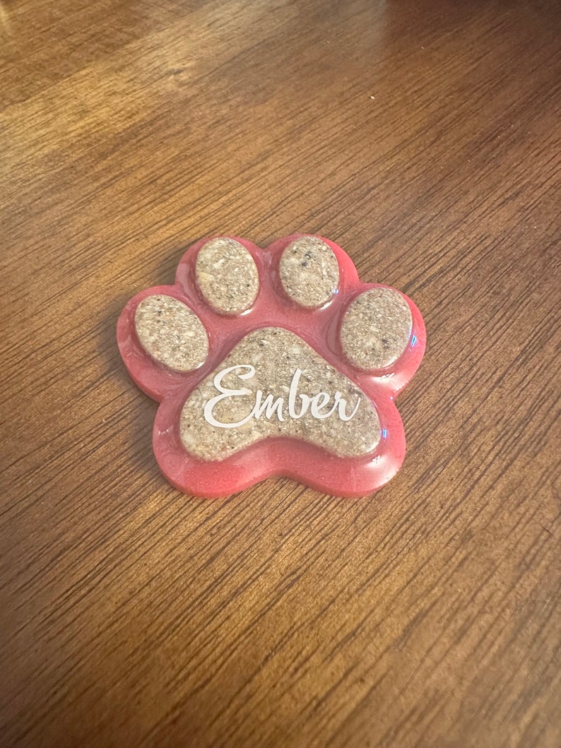 Pet Ashes Memorial Keepsake Paw Print - Etsy
