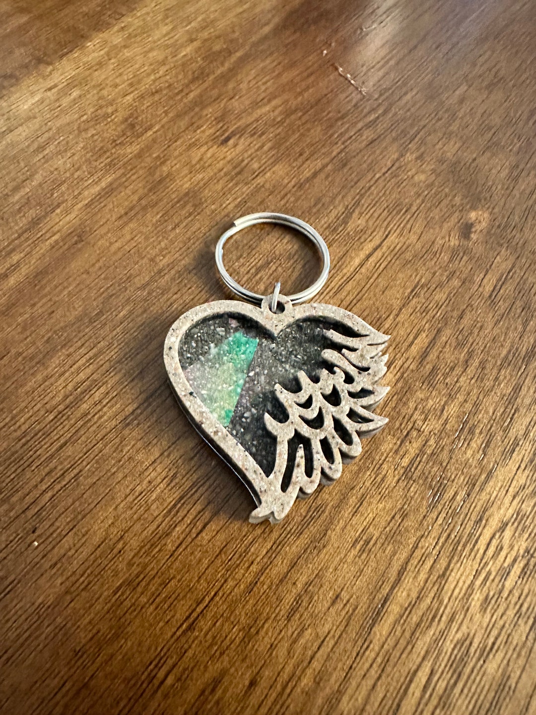 Holographic Pet Ashes Keepsake Keychain Angel Ashes Keychain - Etsy