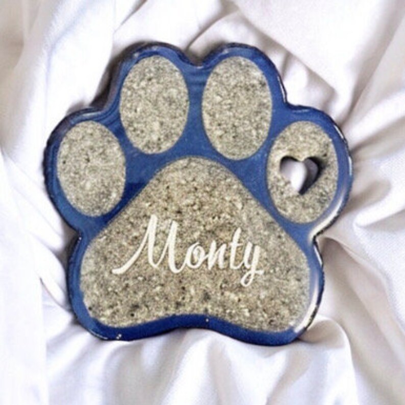 Pet Ashes Paw Print Memorial Keepsake - Etsy